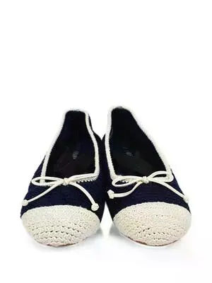 Miu Miu Crochet Cap-toe Ballet Flats