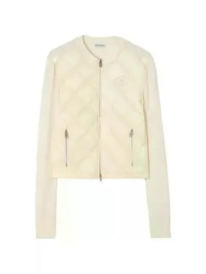 Burberry Quilted Nylon And Wool Jacket - Neutrals