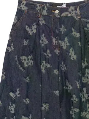 Moschino Butterfly-print Cropped Jeans
