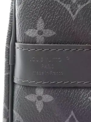 LOUIS VUITTON 2016-2026 Monogram Eclipse Keepall Bandouliere 55 Travel Bag - Black