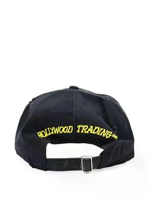 HTC LOS ANGELES Distressed Embroidered Baseball Cap - Black