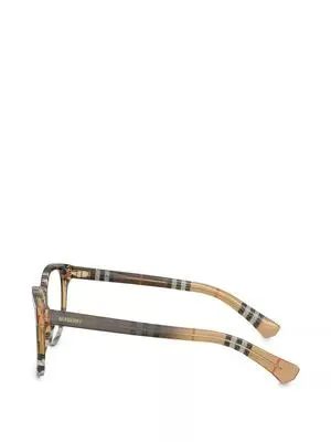 Burberry Check-pattern Round-frame Glasses