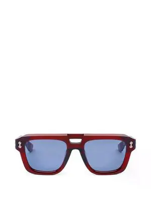 AKONI Geometric-frame Sunglasses - Red