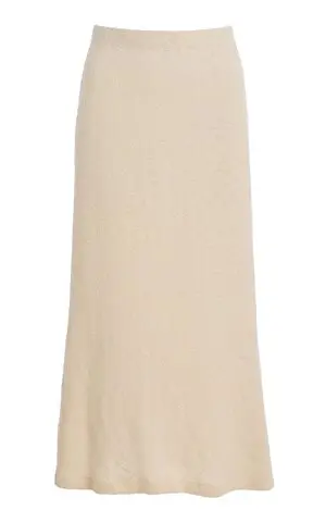 ANEMOS The Rey Crochet-knit Midi Skirt - White