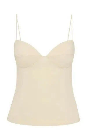 ST. AGNI Studio Cotton-blend Camisole Top - Ivory