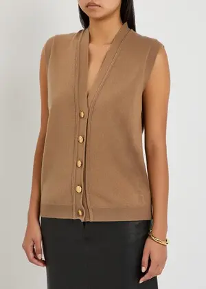 BLAZÉ MILANO Highland Wool And Cashmere-blend Vest - Brown
