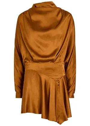 Isabel Marant Étoile Neline Draped Satin Top - Camel
