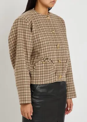 BLAZÉ MILANO Altai Checked Wool And Cashmere-blend Jacket