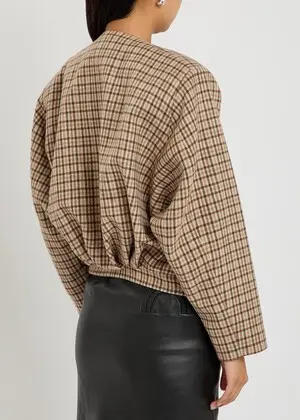 BLAZÉ MILANO Altai Checked Wool And Cashmere-blend Jacket