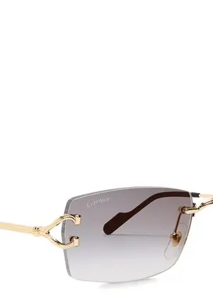 Cartier Rimless Rectangle-frame Sunglasses