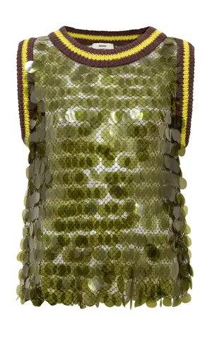 SIEDRES Plume Sequined Top