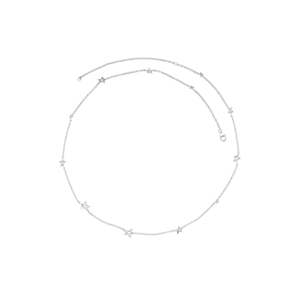 LUCY QUARTERMAINE Station Sol Star Necklace - Silver