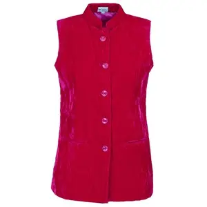 AT LAST... Short Silk Velvet Waistcoat - Pink