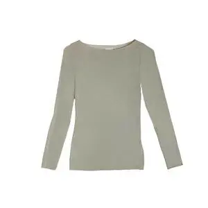 AT LAST... Slash-neck Base Layer In Sage - Green