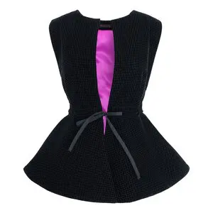 CONCEPT A TROIS Vest With Peplum And String At The Waist