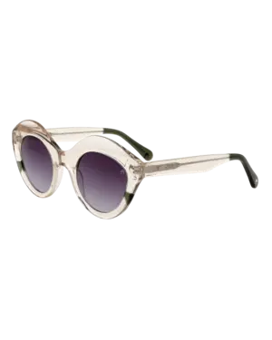 Dolores Promesas Glasses With A Tendency To Crystal And Green Cat Eye - Grey