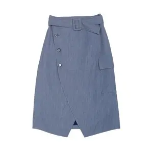 Dolores Promesas Midi Skirt Pockets - Blue