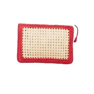 ZANATANY CONCEPTS Cannage Pouch- Red