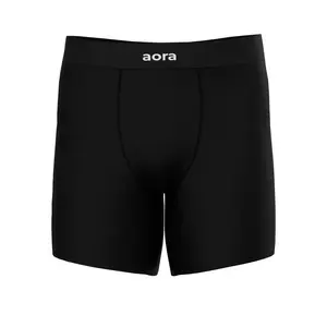 AORA ATHLETICS Performance Eco-friendly Boxer Shorts – Moisture-wicking Supportive Underwear – Sustainable Activewear Boxers For High-intensity Training, Gym, Running, Yoga, Athleisure, Outdoor Activities, Travel, And Everyday Comfort - Black