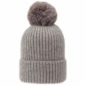 AT LAST... Chunky Six Ply Cashmere Hat In Light - Grey