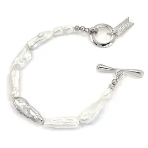 BIKO Elle Pearl Bracelet - Silver
