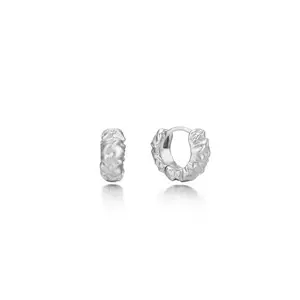 DIDIER DUBOT Sensuelle Raw Huggie Earrings - Silver