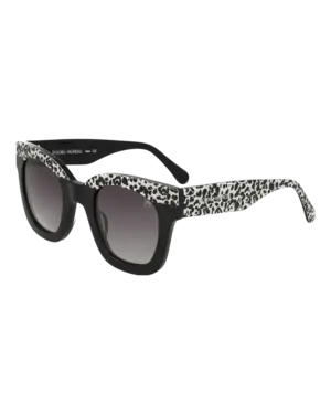 Dolores Promesas Square Trend Sunglasses With Polka Dot Print - Black