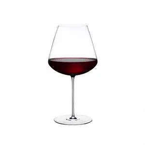 Turgla Home Neutrals Stem Zero Crystal Wine Glass Set Of Two - Red