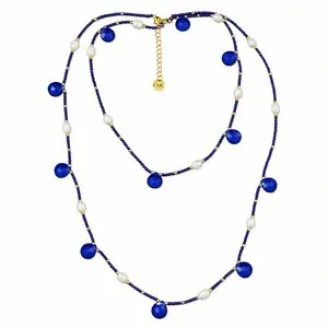 GAJÚ Kamari Necklace Raw Sapphire - Blue