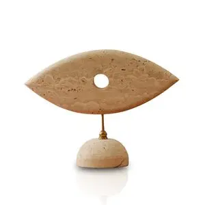 MARLETH Travertine Eye Decor - Brown