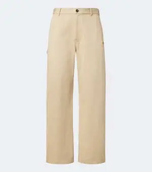 Loewe Double L Cotton Twill Wide-leg Pants