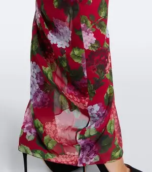 Carolina Herrera Floral Silk Chiffon Bustier Gown - Multicoloured