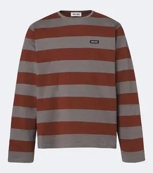 Miu Miu Striped Cotton Jersey T-shirt