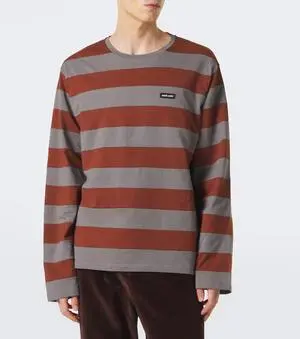 Miu Miu Striped Cotton Jersey T-shirt