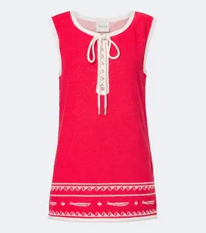 Posse Cody Cotton Terry Minidress - Red