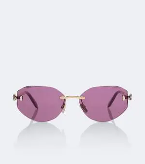 BVLGARI Serpenti Forever Oval Sunglasses - Gold