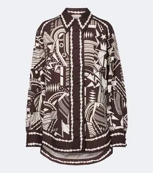 ALEMAIS Lori Printed Cotton Poplin Shirt
