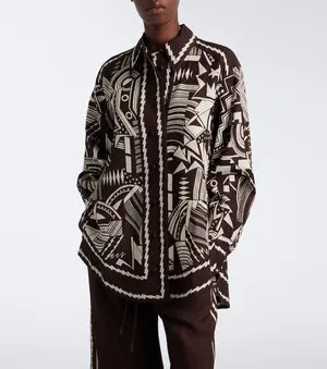 ALEMAIS Lori Printed Cotton Poplin Shirt