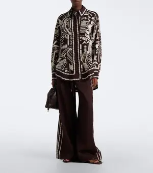 ALEMAIS Lori Printed Cotton Poplin Shirt