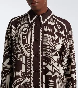 ALEMAIS Lori Printed Cotton Poplin Shirt