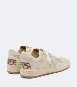 GOLDEN GOOSE Ball Star Suede-trimmed Leather Sneakers