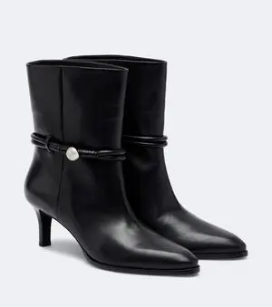 Isabel Marant Étoile Telsa Embellished Leather Ankle Boots - Black