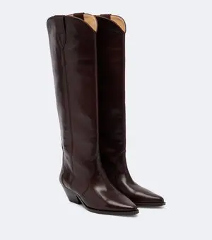 Isabel Marant Étoile Denvee Leather Cowboy Boots - Brown