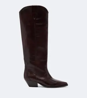 Isabel Marant Étoile Denvee Leather Cowboy Boots - Brown
