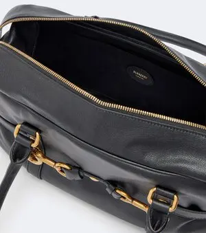 Burberry Medium Leather Shoulder Bag - Black
