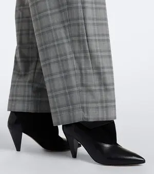 Isabel Marant Étoile Lyone Leather And Suede Ankle Boots - Black