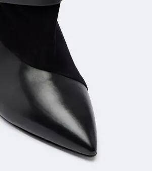 Isabel Marant Étoile Lyone Leather And Suede Ankle Boots - Black