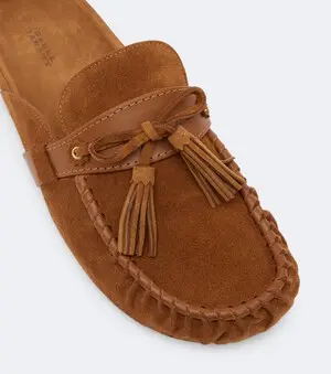 Isabel Marant Étoile Malvin Leather-trimmed Suede Mules
