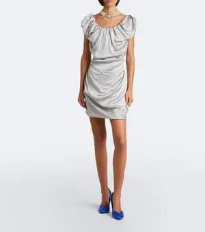 VIVIENNE WESTWOOD Ginnie Amber Draped Mini Dress - Grey