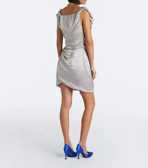 VIVIENNE WESTWOOD Ginnie Amber Draped Mini Dress - Grey